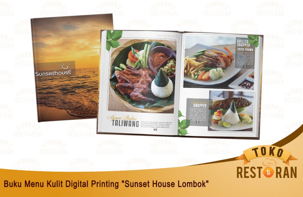 Buku Menu Cover Kulit Digital Printing - Toko Restoran